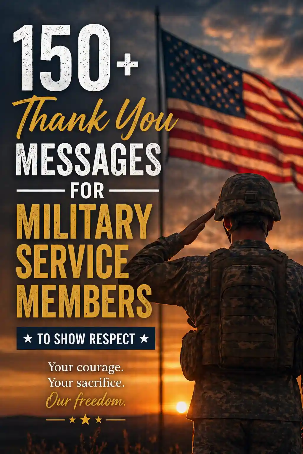 150+ Thank You Messages For Military Service Members To Show Respect ...